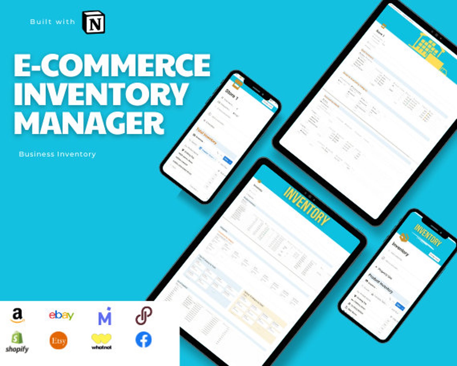 E-commerce Inventory Management System - Notion Template - List Tracker ...
