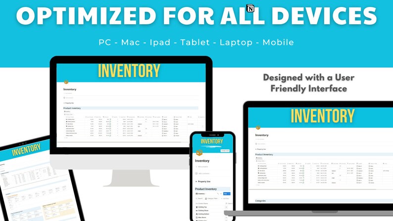 E-commerce Inventory Management System - Notion Template - List Tracker ...