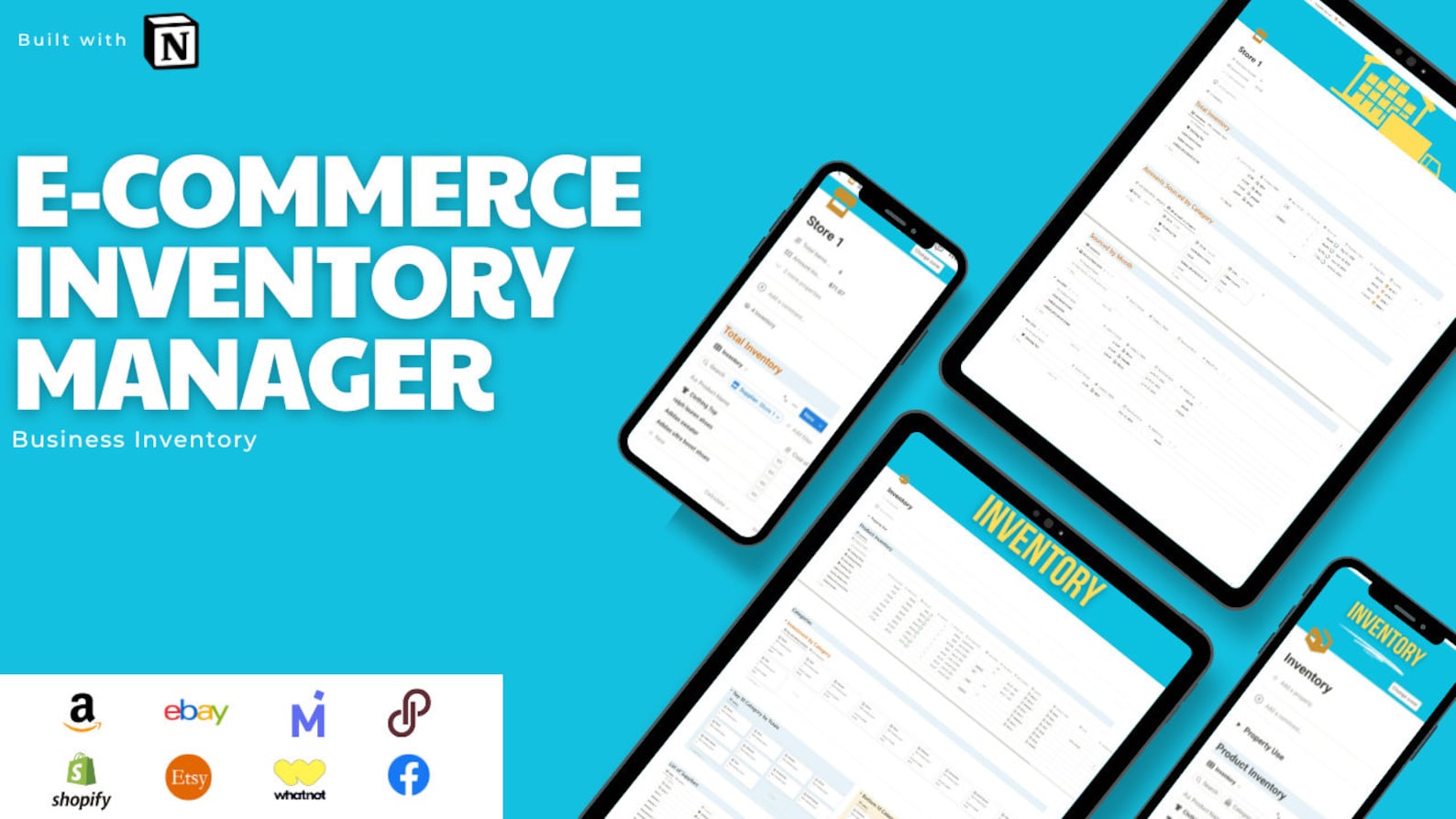 E-commerce Inventory Management System - Notion Template - List Tracker ...