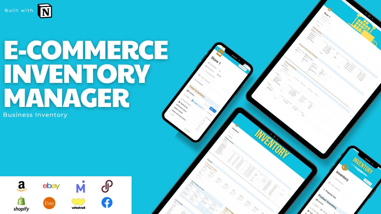 E-commerce Inventory Management System - Notion Template - List Tracker ...