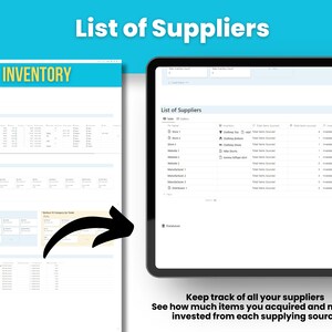 E-commerce Inventory Management System - Notion Template - List Tracker ...