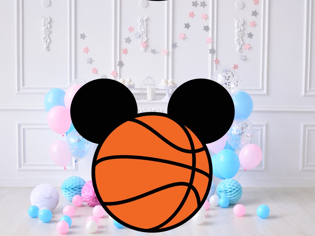 Mouse Head Basketball Cutout, Backdrop Big Decor, Basketball Theme ...