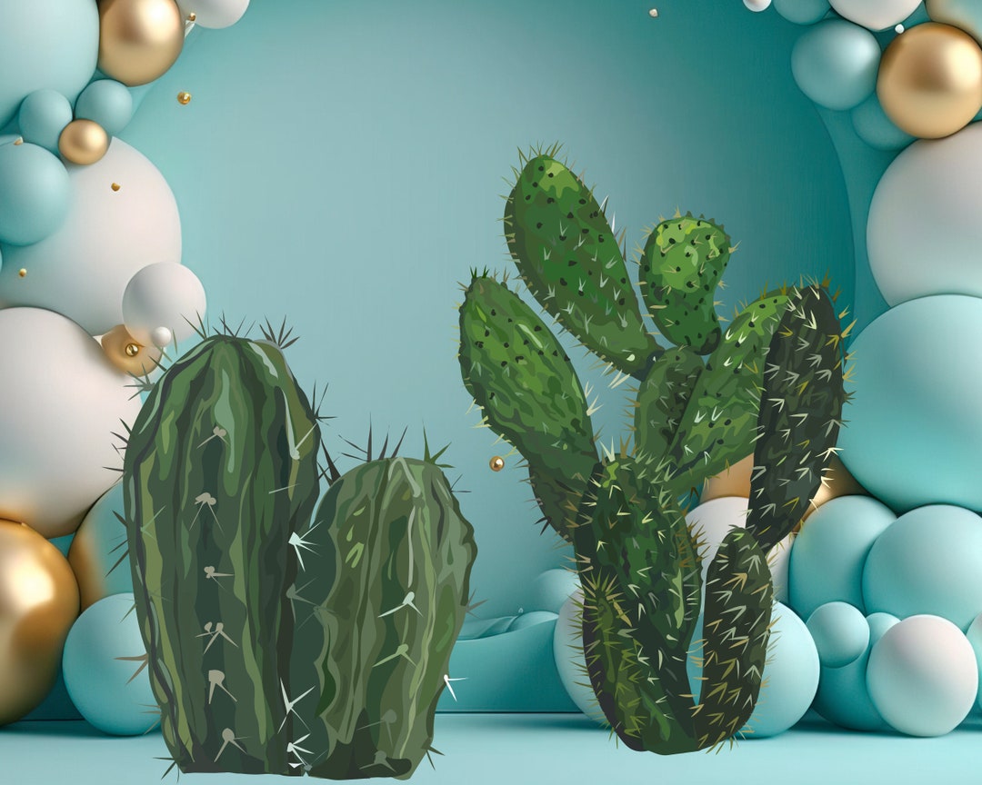 Fiesta Party Decor Cutout, Cactus Centerpiece Big Decor Decor Printable ...