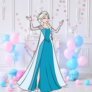 Elsa Cutout, Frozen Decor, Frozen Party Decoration Theme, Birthday ...
