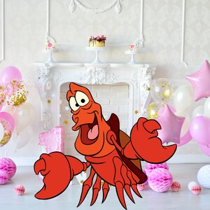 Ariel Sebastian Cutout, Ariel Cutout Decor, Ariel Party Decoration ...