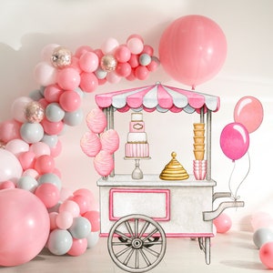 Ice Cream Cart Cutout, Candyland Cutout Decor, Candyland Decoration ...