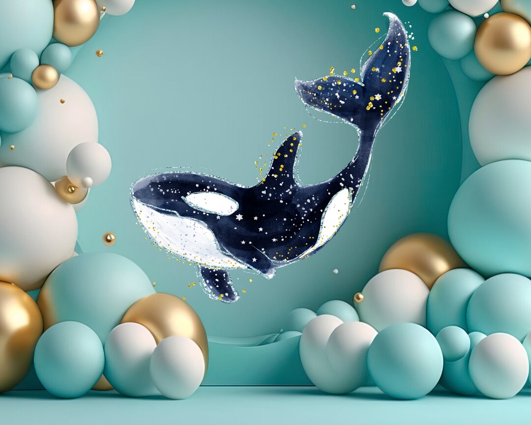 Whale Cutout, Whale Big Decor, Under the Sea Decoration Theme Birthday ...