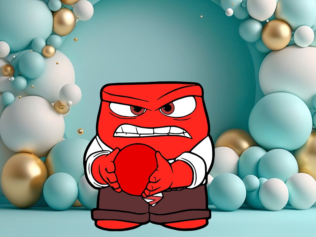 Inside Out Theme Cutout, Anger Cutout Party Decoration Theme Baby ...