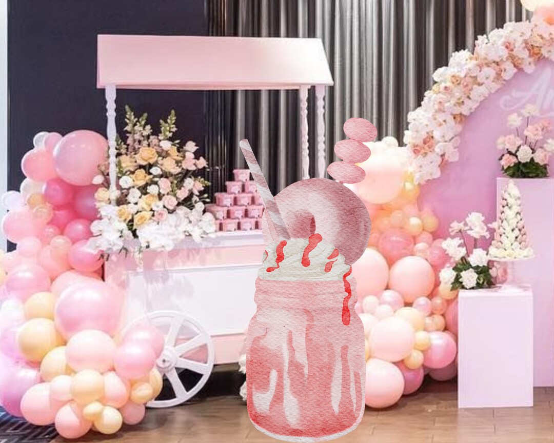 Milkshake Cutout, Candyland Cutout Decor, Candyland Decoration Theme ...