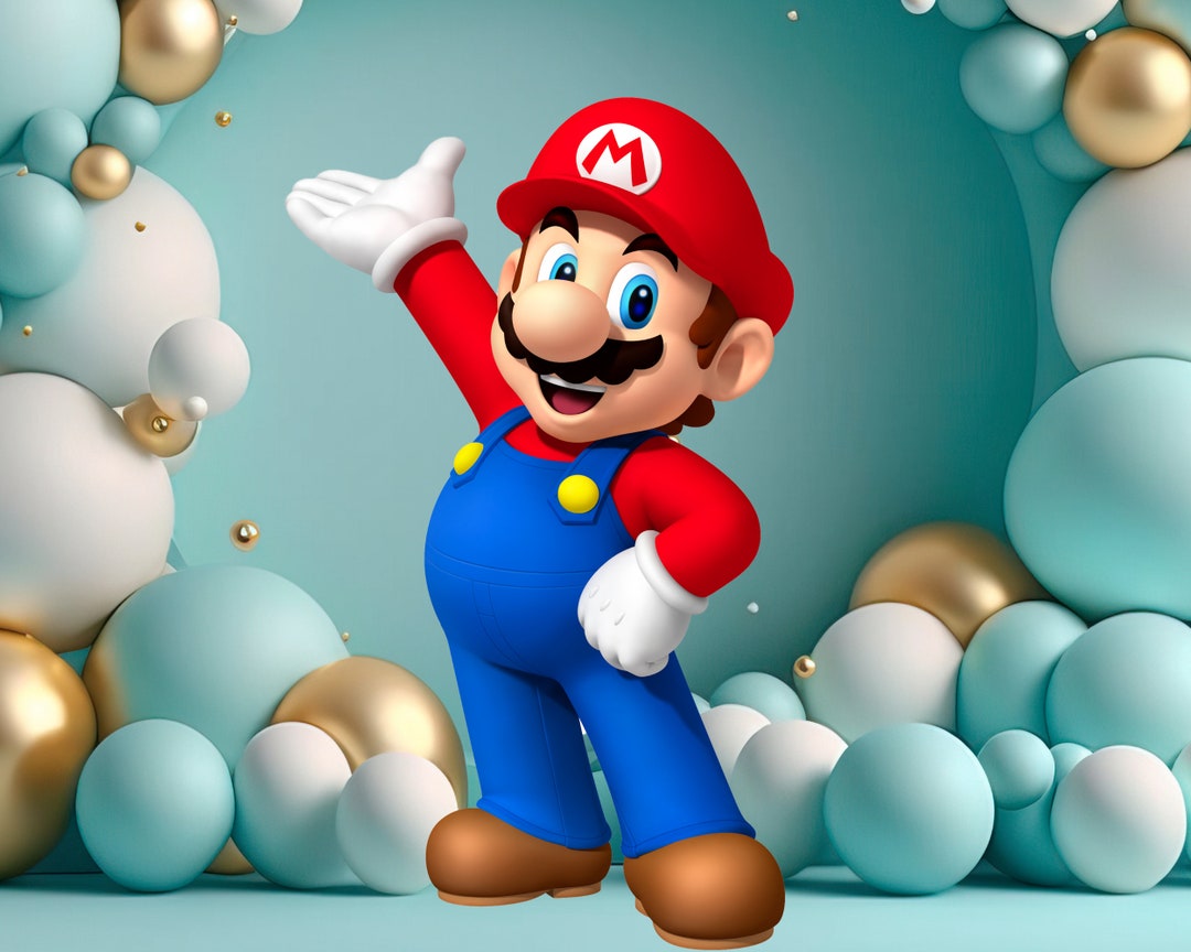 Mario Decor Backdrops, Mario Centerpiece Cutout Decor Printable, Mario ...