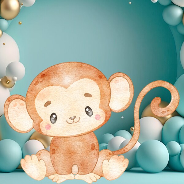 Monkey Cutout - Etsy