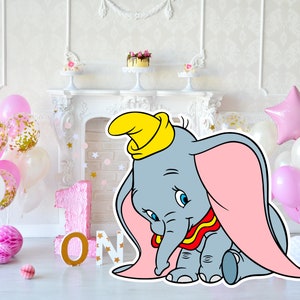 Dumbo Cutout, Backdrop Big Decor, Elephant Theme Party Decoration Baby ...