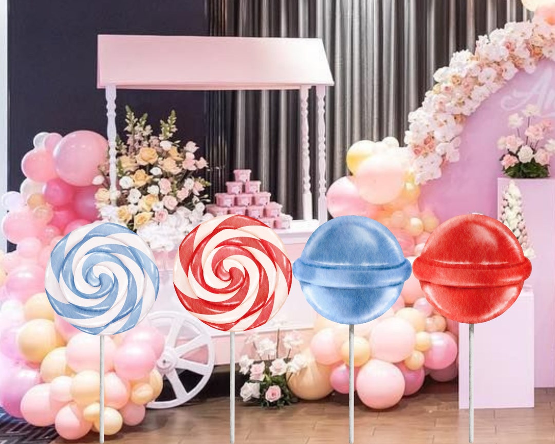 Lollipops Cutout, Candyland Cutout Decor, Candyland Decoration Theme ...