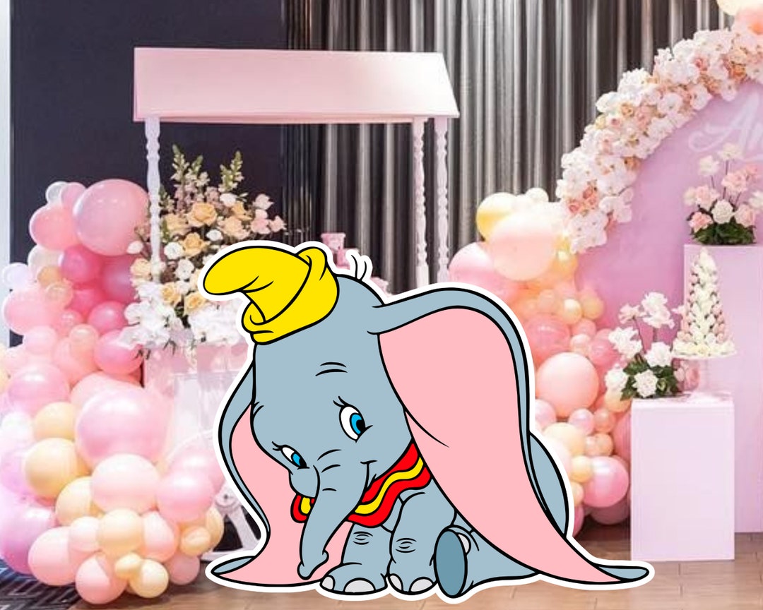Dumbo Cutout, Backdrop Big Decor, Elephant Theme Party Decoration Baby ...