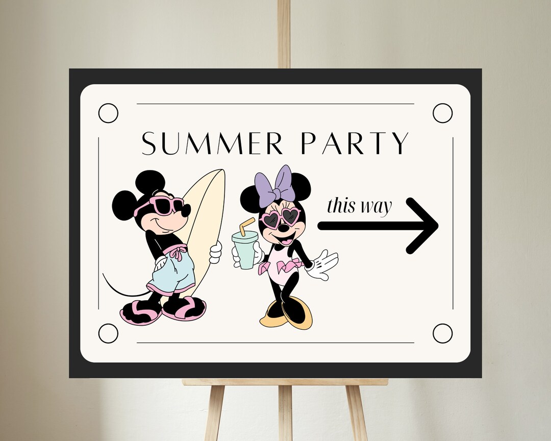 Mouse Summer Cutout, Pastel Mouse Backdrop Big Decor, Mouse Theme Party ...