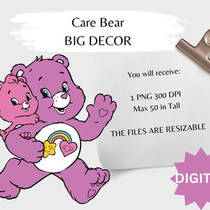 Care Bears Big Decor Backdrops, Cutout Decor Care Bears Printable, Care ...