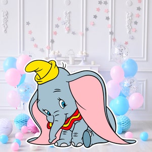 Dumbo Cutout, Backdrop Big Decor, Elephant Theme Party Decoration Baby ...