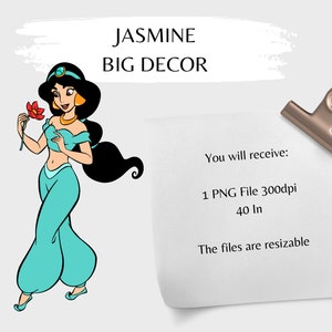 Jasmine Princess Cutout, Princess Cutout Decor, Aladdin Party ...