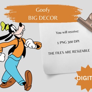 Goofy Cutout, Backdrop Big Decor, Goofy Mouse Theme Party Decoration ...