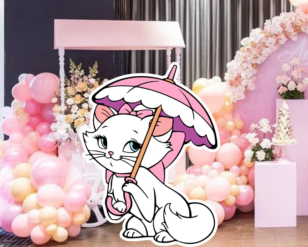Cute Cats Cutout Birthday Decoration, Marie Big Decor, Decoration Theme ...