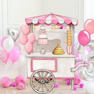 Ice Cream Cart Cutout, Candyland Cutout Decor, Candyland Decoration ...