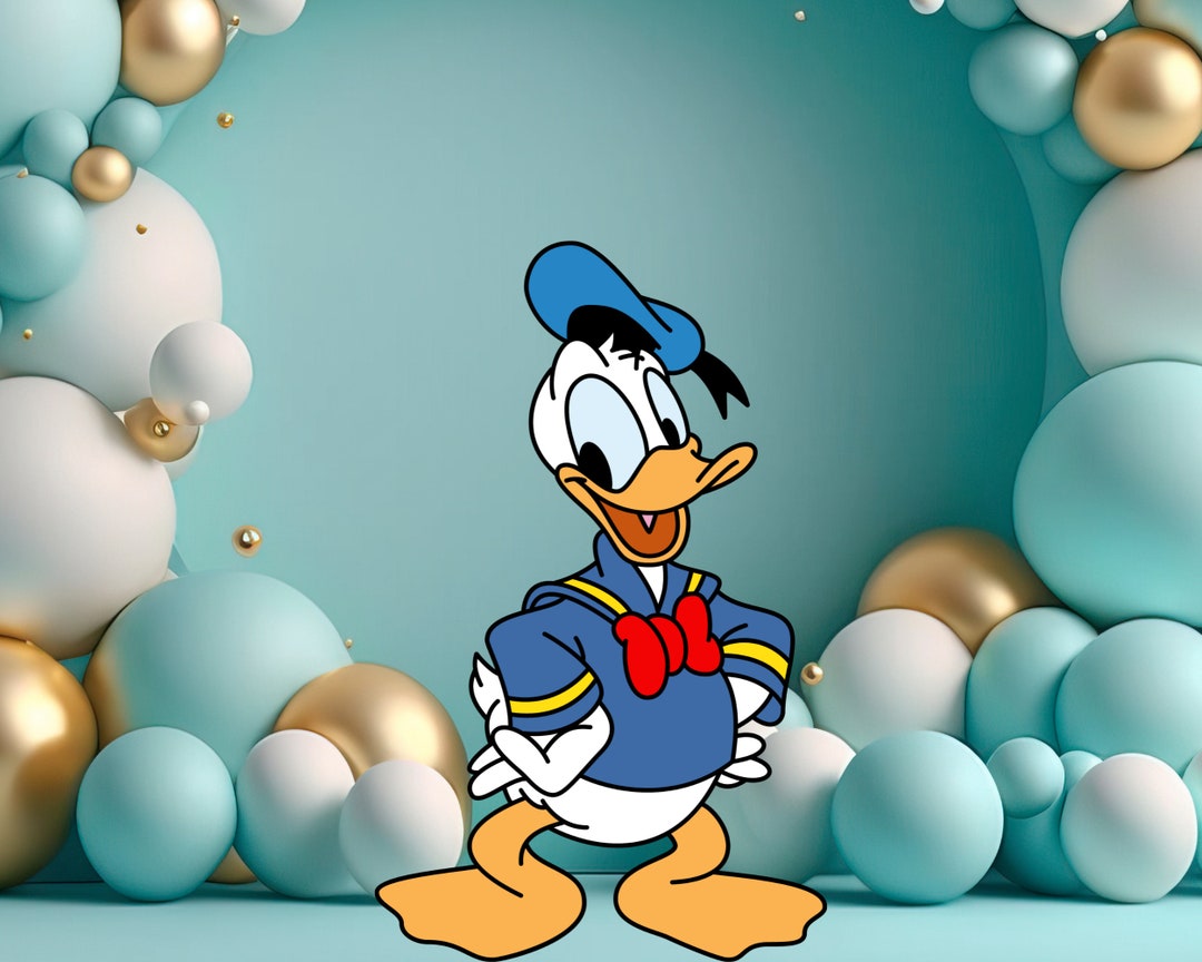 Donald Duck Cutout, Backdrop Big Decor, Donald Duck Theme Party ...