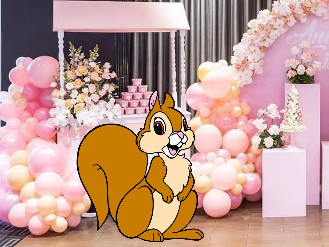 Cute Squirrel Cutout Birthday Decoration, Big Decor, Bambi Decoration ...