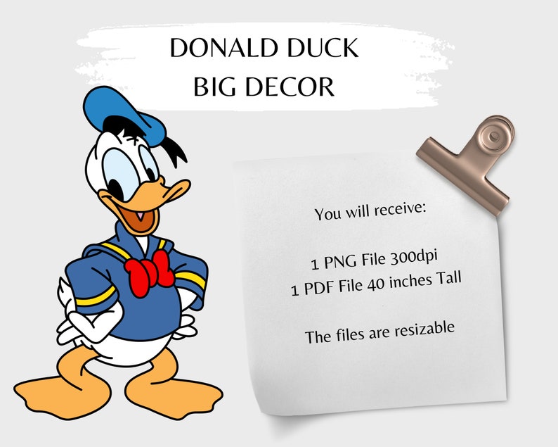 Donald Duck Cutout Backdrop Big Decor Donald Duck Theme - Etsy