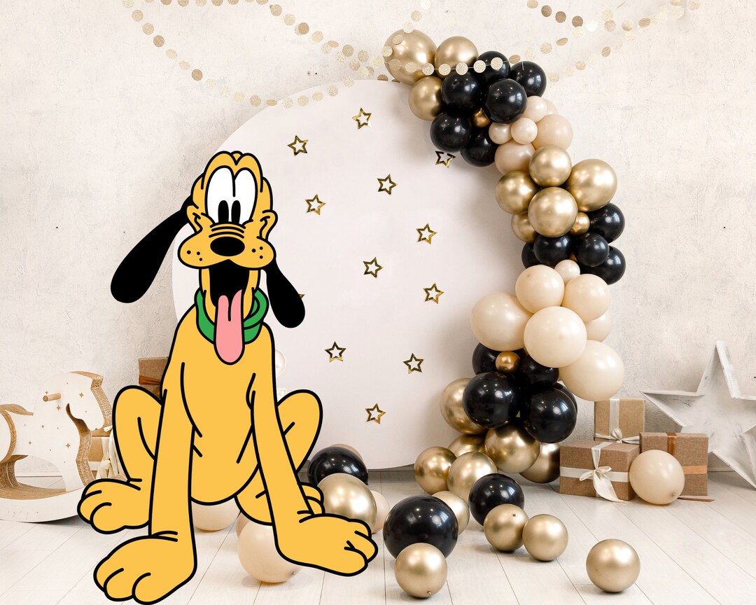 Pluto Cutout, Backdrop Big Decor, Pluto Mouse Theme Party Decoration ...