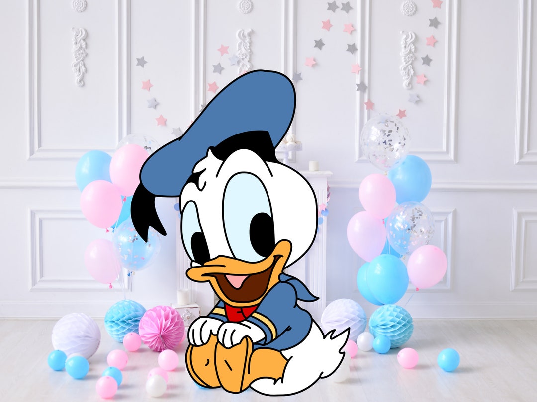 Baby Donald Duck Cutout, Backdrop Big Decor, Donald Duck Theme Party ...