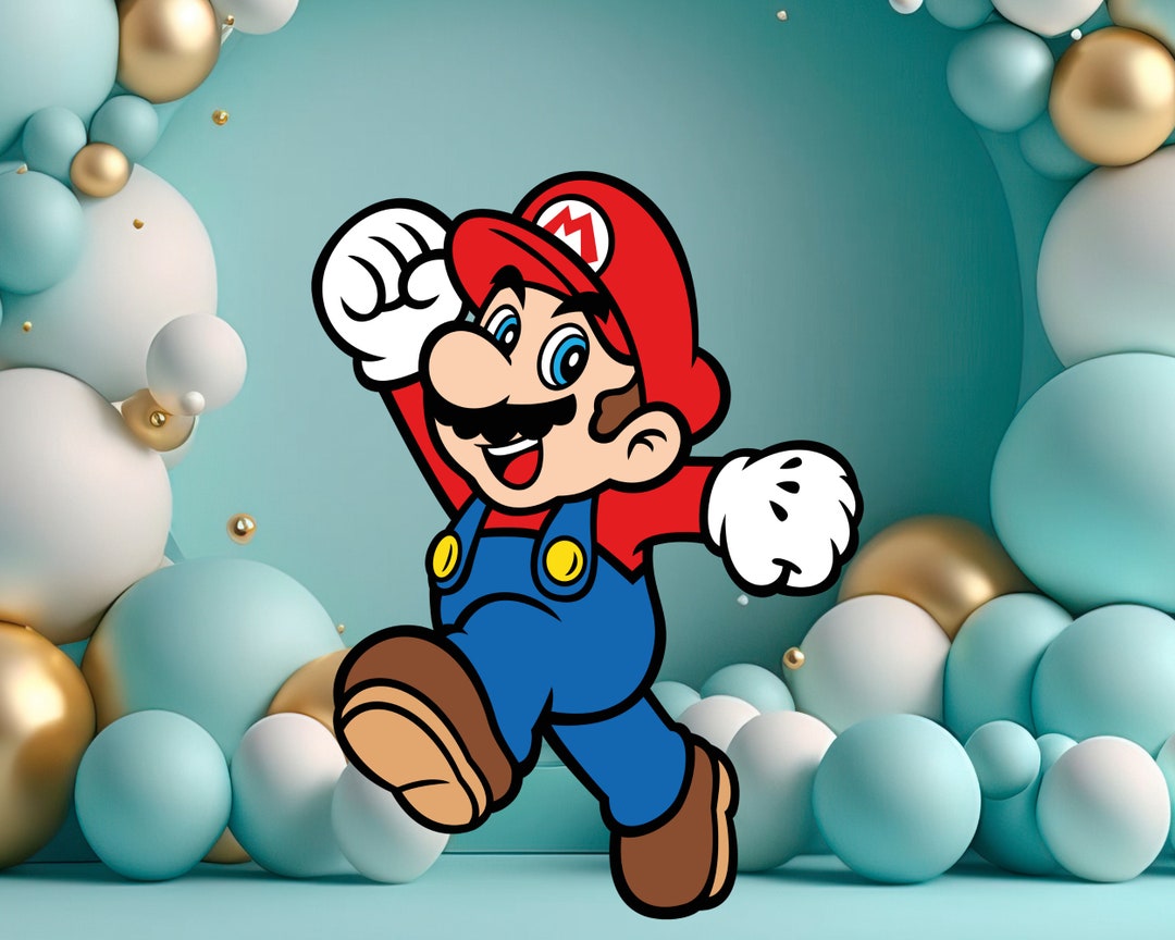 Mario Decor Backdrops, Mario Centerpiece Cutout Decor Printable, Mario ...