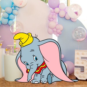 Dumbo Cutout, Backdrop Big Decor, Elephant Theme Party Decoration Baby ...