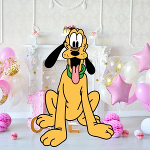 Pluto Cutout, Backdrop Big Decor, Pluto Mouse Theme Party Decoration ...