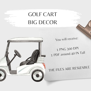 Golf Cart Cutout, Golf Birthday Decor, Golf Party Decoration Theme Baby ...