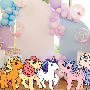 My Little Pony Bundle Theme Cutout, Retro Pony Cutout Party Decoration ...