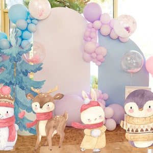 Winterland Theme Party Cutouts, Cute Penguin Cutout Decor, Bunny Party ...