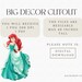 Ariel Cutout, Ariel Cutout Decor, Ariel Party Decoration Theme Baby ...