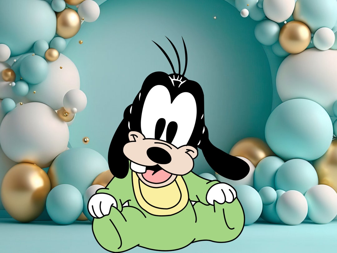 Baby Goofy Cutout, Backdrop Big Decor, Goofy Mouse Theme Party ...