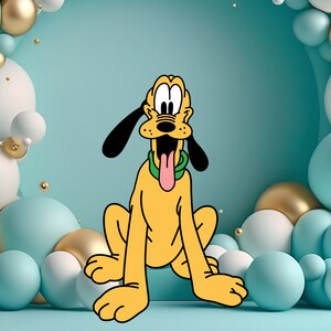 Pluto Cutout, Backdrop Big Decor, Pluto Mouse Theme Party Decoration ...