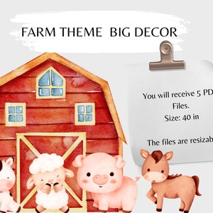 Farm Animals Bundle Cutout, Farm Cutout Decor, Farm Animal Party ...