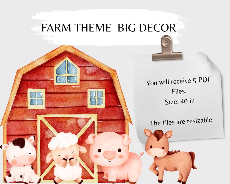 Farm Animals Bundle Cutout Farm Cutout Decor Farm Animal - Etsy