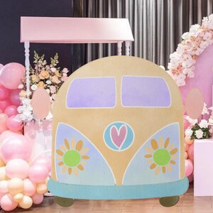 Groovy Hippie Van Big Decor Backdrops,groovy Centerpiece Cutout Decor ...