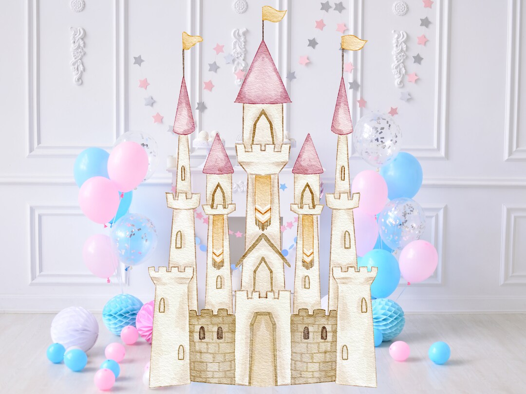 Castle Cutout, Princess Pink Castle Cutout Decor, Princess Party ...