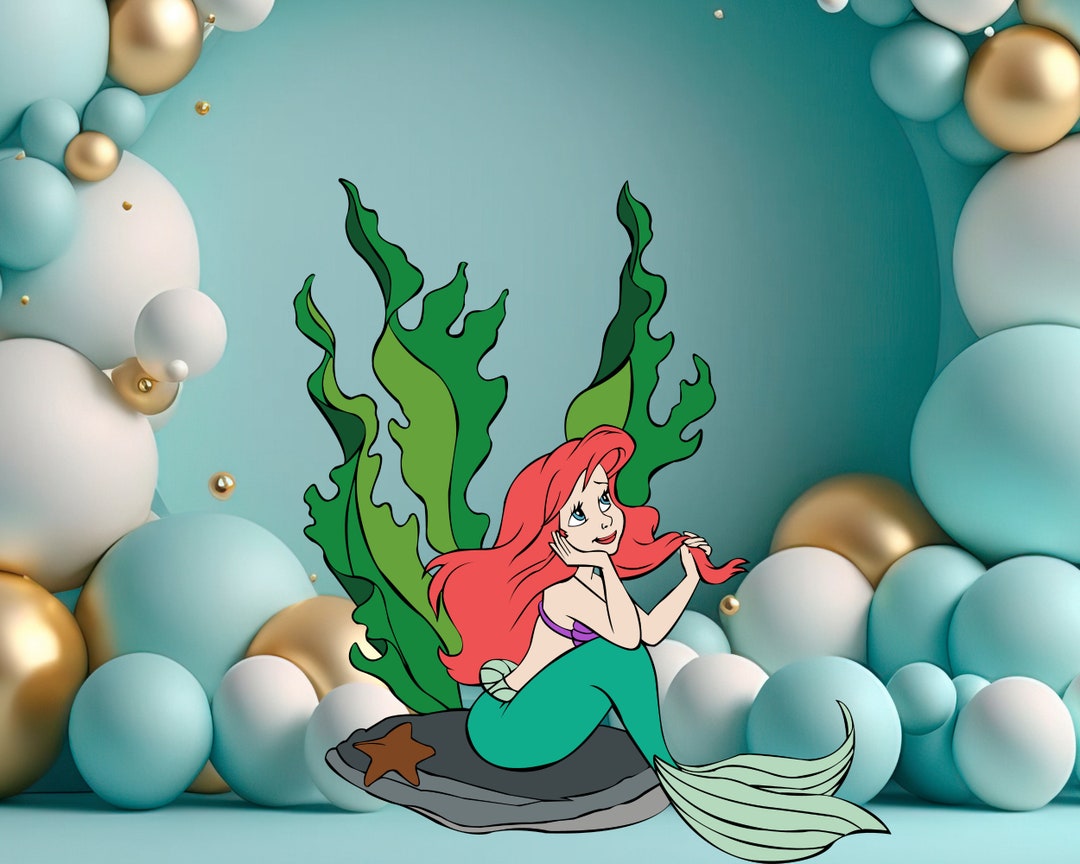Ariel Cutout, Ariel Cutout Decor, Ariel Party Decoration Theme Baby ...