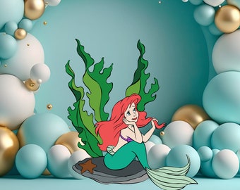 Ariel Cutout, Ariel Cutout Decor, Ariel Party Decoration Theme Baby ...