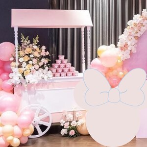 Mouse Head With Bow Cutout, Backdrop Big Decor, Mouse Theme Party ...