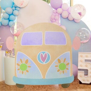 Groovy Hippie Van Big Decor Backdrops,groovy Centerpiece Cutout Decor ...