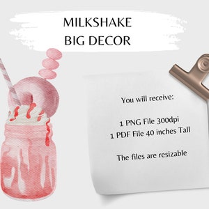 Milkshake Cutout, Candyland Cutout Decor, Candyland Decoration Theme ...