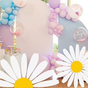 Groovy Daisies Decor Backdrops, 2 Daisies Cutout Decor Printable ...