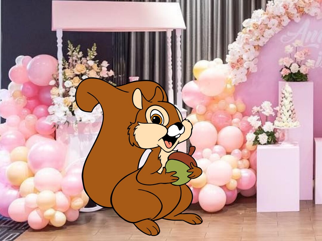 Cute Squirrel Cutout Birthday Decoration, Big Decor, Bambi Decoration ...
